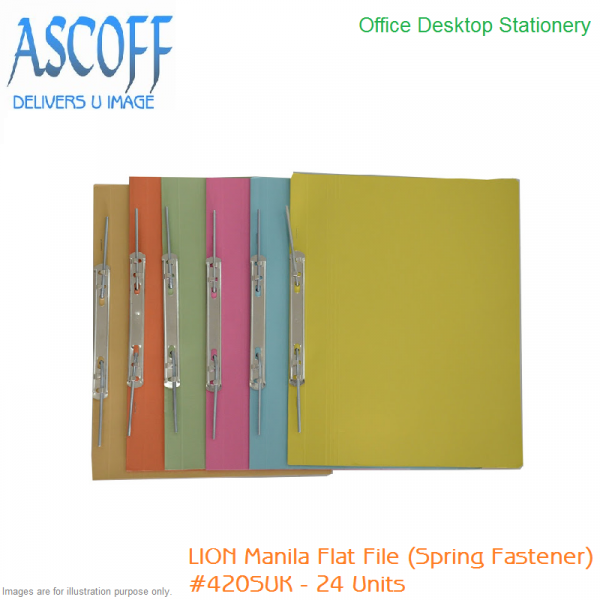 LION Manila Flat File (Spring Fastener) #420SUK - 24 Units | PGMall