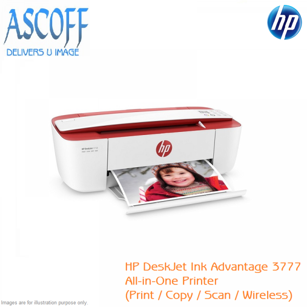 HP DeskJet Ink Advantage 3777 All-in-One Printer (Print / Copy / Scan ...