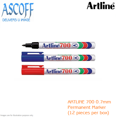 ARTLINE 700 0.7mm Permanent Marker (12 pieces per box) - Save 10% Blue ...