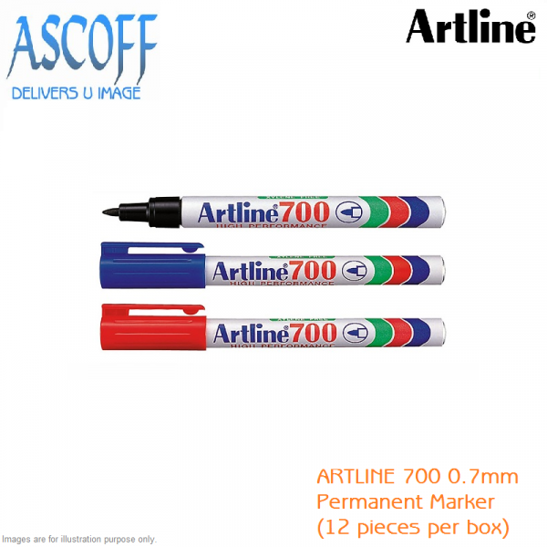 ARTLINE 700 0.7mm Permanent Marker (12 pieces per box) - Save 10% Blue ...