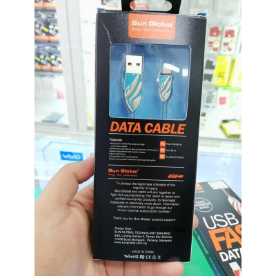 USB FAST DATA CABLE SUNGLOBAL (MICRO, TYPE-C, IPHONE) TYPE C | PGMall