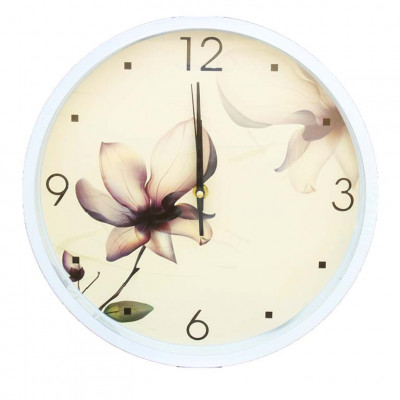 572 - Flower Analog Wall Clock (Diameter: 29.5cm) A | PGMall