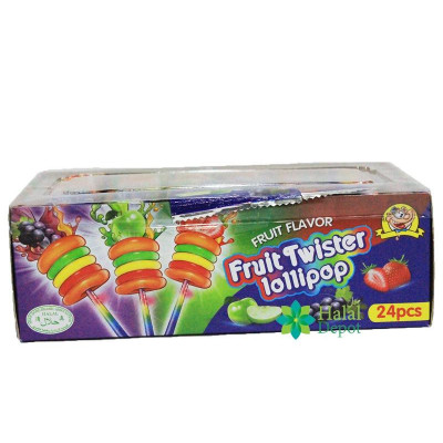 Fruit Twister Lollipop - Fruit Flavor (24pcs) | PGMall