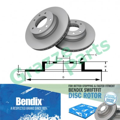 (1 pc) Bendix Swiftfit Disc Brake Rotor Front for BR474 Honda City TMO ...