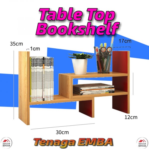 Table Top Bookshelf Varied, Portable Display Rack Office Table. Black, Brown | PGMall