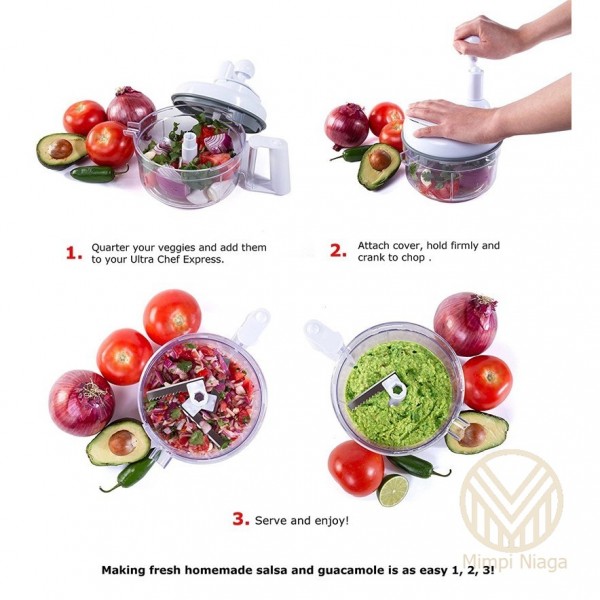 SWIFT CHOPPER | Manual Multi Food Processor Blender Mixer Spinner Salad ...