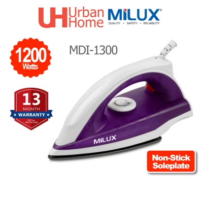 Milux Non-Stick Soleplate Electronic Iron (1200w) MDI-1300 / MDI1300 ...