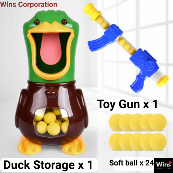 Duck Shooting Game Kids Shooting Toy Gun with Soft Balls Hit Score ...