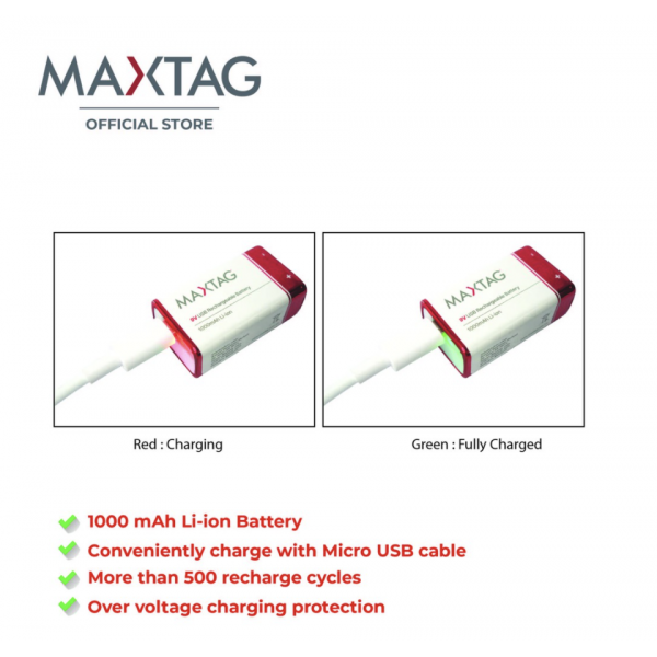 MaxTag Smart Tag Touch n Go Toll - Rechargeable Battery Pack | PGMall
