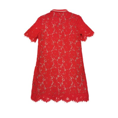 Hush Puppies Ladies Lace Dress With Collar HLD824601 Red XS | PGMall