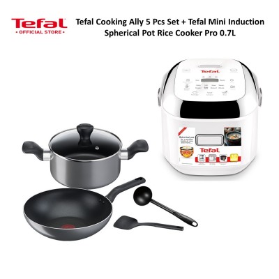 [Bundle] Tefal Cooking Ally 5 Pcs Set + Tefal Mini Induction Spherical ...