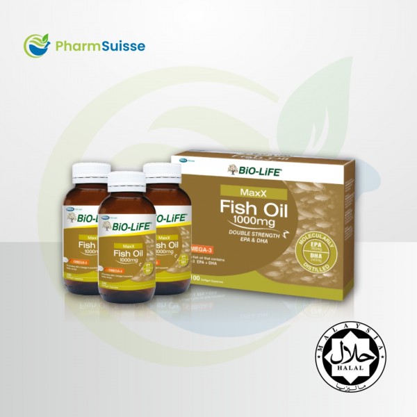 BIOLIFE MAXX FISH OIL 1000MG 100S 3*100S | PGMall