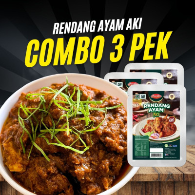 SET COMBO 3 RENDANG AYAM AKI SUMATRAA (READY-TO-EAT) + MYSTERY GIFT ...