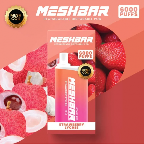 MESH BAR 6000 PUFFS DISPO WATERMELON LYCHEE | PGMall