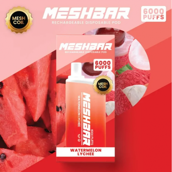 MESH BAR 6000 PUFFS DISPO WATERMELON LYCHEE | PGMall