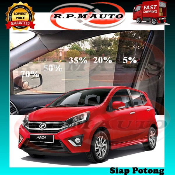 Perodua Axia Black Tinted 4Door 4 Tingkap Siap Potong tinted kereta ...
