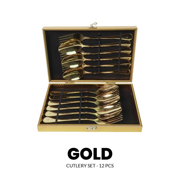 Premium Cultery Set - 12 Pcs Rose Gold | PGMall