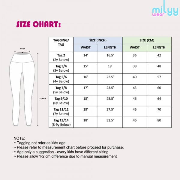 KIDS LEGGING [2Y - 10Y] | Legging Budak Murah | Legging Baby | Seluar ...