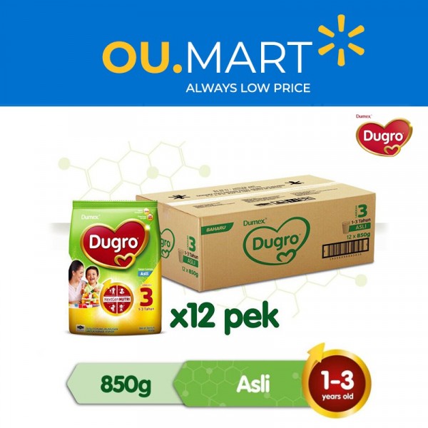 Dumex Dugro 3 / 4 / 5 - Milk Powder Original / Asli 850g x 12 (1 Carton ...