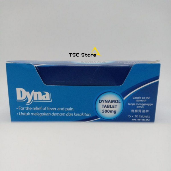 [Ready Stock] Dyna Dynamol Tablet (Paracetamol) 500mg (10tablet/strip ...
