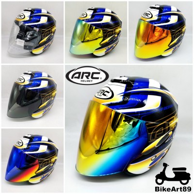 ARC RITZ DESIGN Y-F1 BLUE Size L / XXL Helmet YF1 Add On Visor Color ...