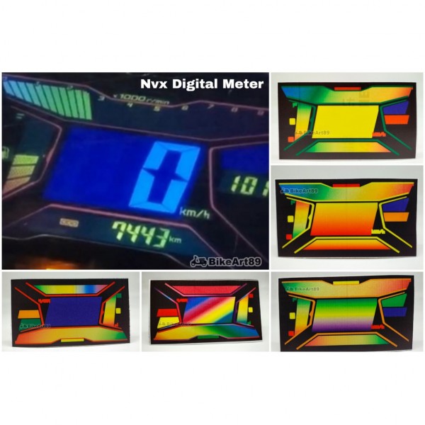 Sticker Inner Meter NVX 155 Yamaha Digital Meter Sticker C Rainbow | PGMall