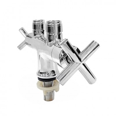 VIP 3366 Pillar Mounted Double Kitchen Sink Water Tap Faucet | PGMall