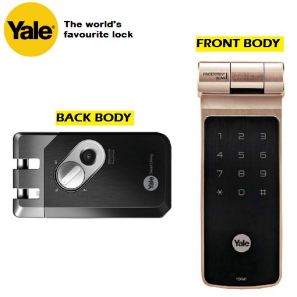 YALE YDR41 Biometric Digital Door Lock Multiple Modes of Access Swing ...