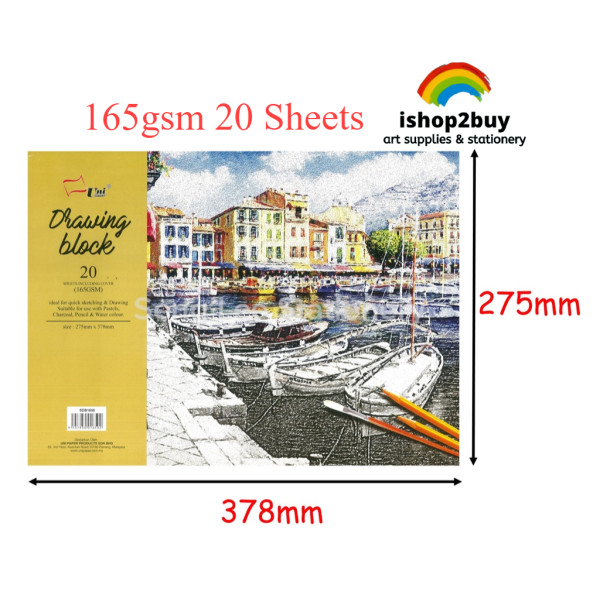 Uni Drawing Block Watercolour Paper B4 Drawing Book Suitable for ...