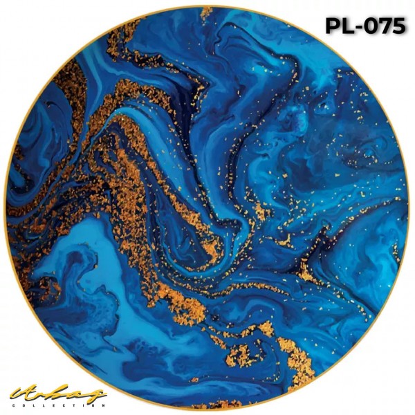 1 PERSON DINNER PLATE/PLATE/PINGGAN/DARK OCEAN BLUE BONE CHINA ...