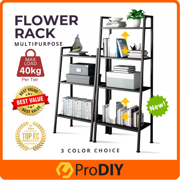 3 Tier / 4 Tier Multipurpose Shelf Shelves Display Rack Flower Rack Rak ...
