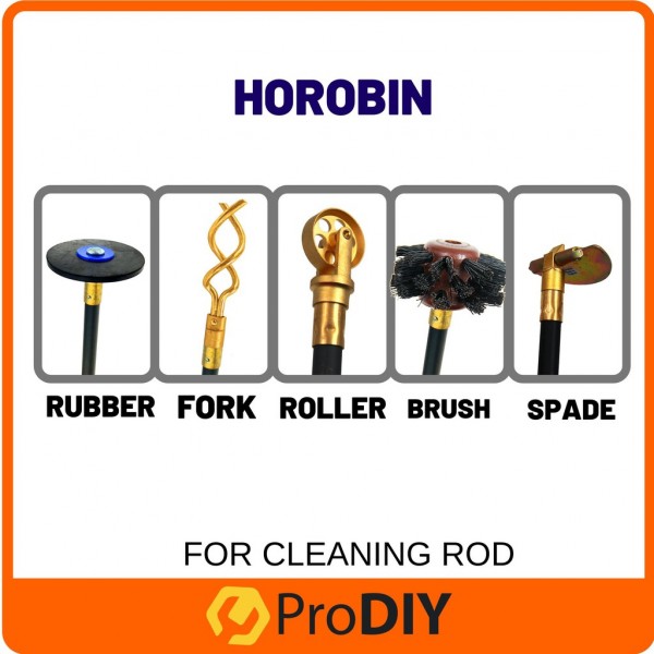 HOROBIN Cleaning Rod Head Sewage Drain Scraper Plungers Fork Rubber ...