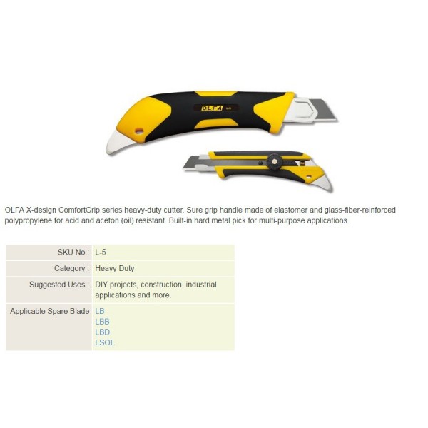 L-5 OLFA X-DESIGN HEAVY DUTY CUTTER | PGMall