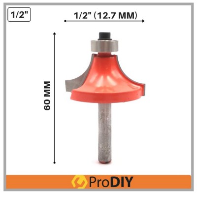 G-TECH 1/2" 1/4" 1/8" 3/8" Radius Cutting 1/4" Shank Router Bit 1/4 ...