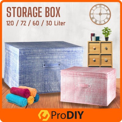 30 / 60 / 72 / 120 Liter Foldable Fabric Storage Box Large Capacity ...