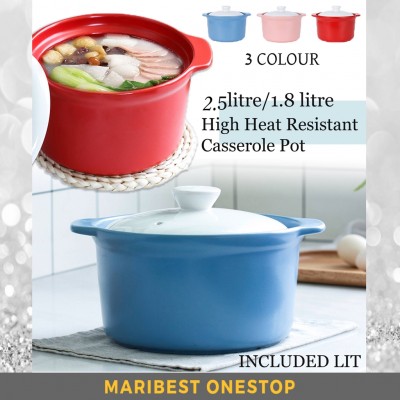 933 24/27CM High Heat Resistant Casserole Pot Clay Pot Ceramic Pot ...