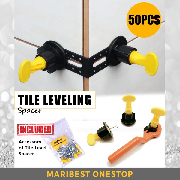 50PCS REUSABLE PLASTIC CERAMIC TILE LEVEL SPACER/TILE LEVELING CLIP 1 ...