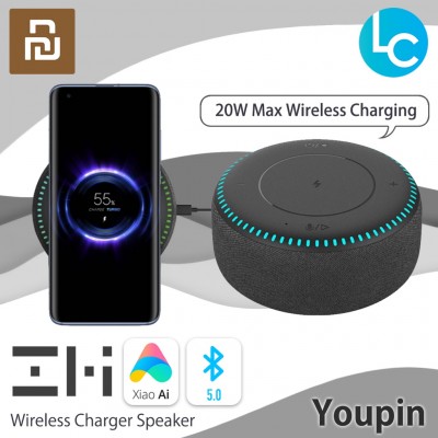ZMI 2-in-1 Wireless 20W Fast Charger Bluetooth 5.0 Speaker RGB Lights Built-in Mic from Xiaomi ...