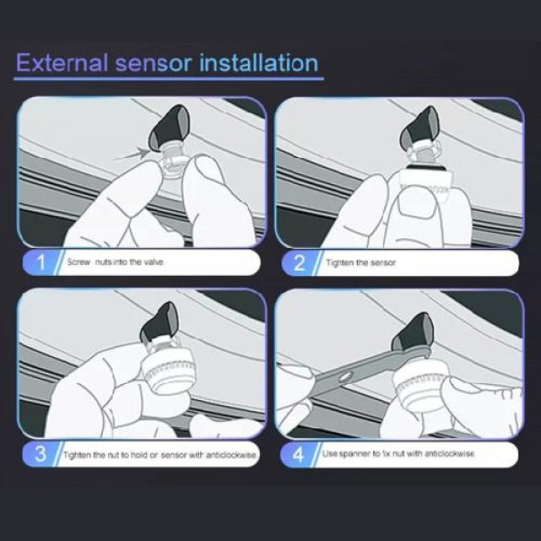 Car Motorcycle CAREUD M3 TPMS Tire Pressure Monitoring System Honda ...