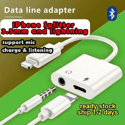 AUX 3.5mm Adapter Splitter iPhone Support Mic Call Gaming PUBG Antique ...