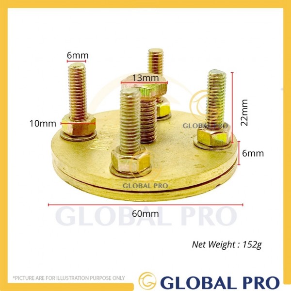 [HEAVY DUTY] 5/8" 25MMX3MM Round Copper Test Bond Plate Type Earthing ...