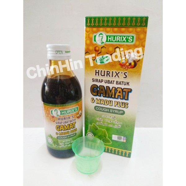 HURIX'S Sirap Ubat Batuk Gamat & Madu Plus / Cough Syrup (180ml) | PGMall