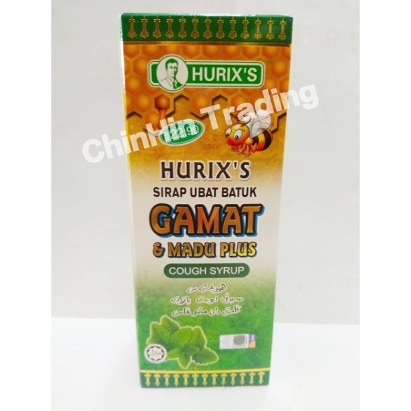 HURIX'S Sirap Ubat Batuk Gamat & Madu Plus / Cough Syrup (180ml) | PGMall