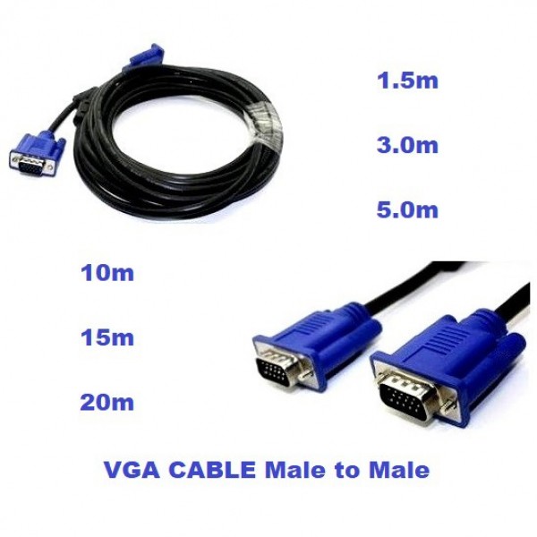 VGA Cable 3m 5m 10m 15m 20m for Monitor Projector 20m | PGMall