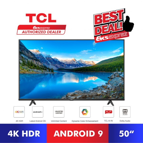 TCL 4K HDR Android 9 Smart TV 2020 Model (50P615) 50P615 | PGMall