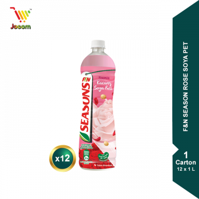 F&N Season Rose Soya PET 1 Carton (12 x 1L) [KL & Selangor Delivery ...