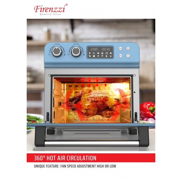 Firenzzi 25L Multi-Function Air Fryer Oven Stainless Steel With 8 ...