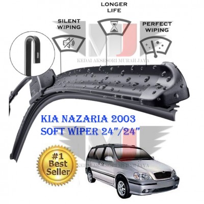Kia nazaria 2003 100% Car Wiper Soft Rubber Wipers Blade Compatible ...