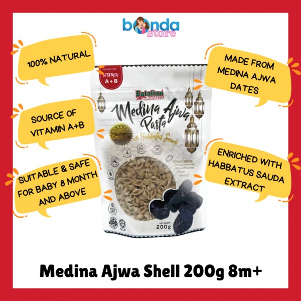 Eatalian Express Medina Ajwa Pasta with Habbatus Sauda Shell 200g Pasta ...
