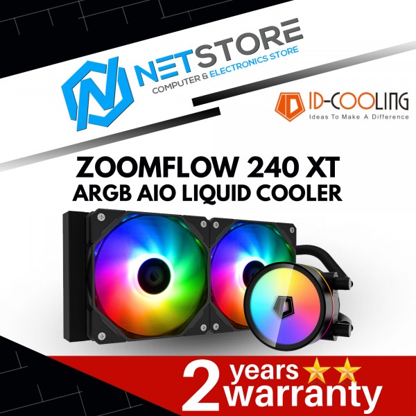 ID-COOLING ZOOMFLOW 240 XT ARGB WATERCOOLING AIO LIQUID COOLER IDC-CPU-ZOOMFLOW-240-XT | PGMall